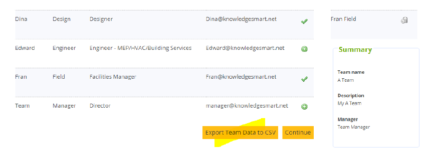 Creating and exporting individual Teams in KnowledgeSmart – Eagle Point Software