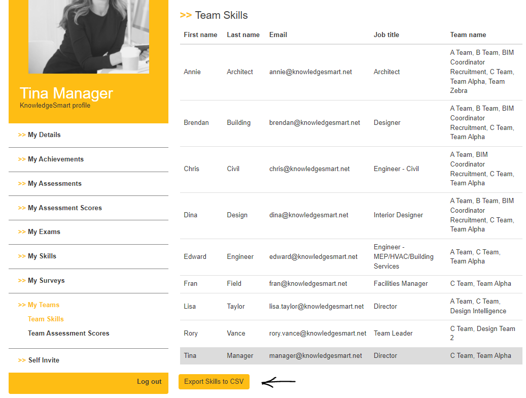 Exporting KnowledgeSmart Skills audit results data – Eagle Point Software